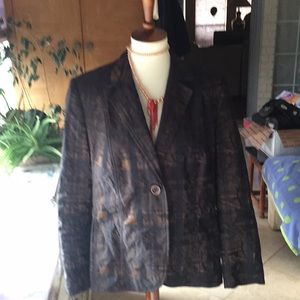 Basler | Jackets & Coats | Basket Lightly Quilted Blazer In Brown And ...